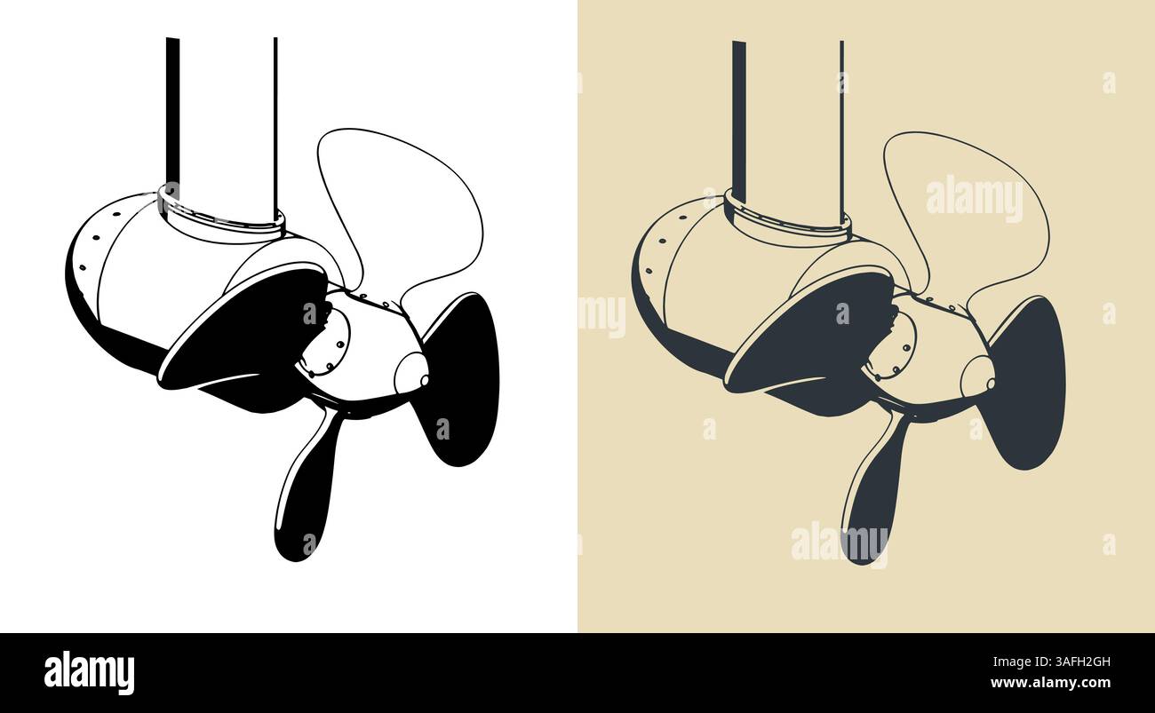 Speedboat propeller Stock Vector Images - Alamy