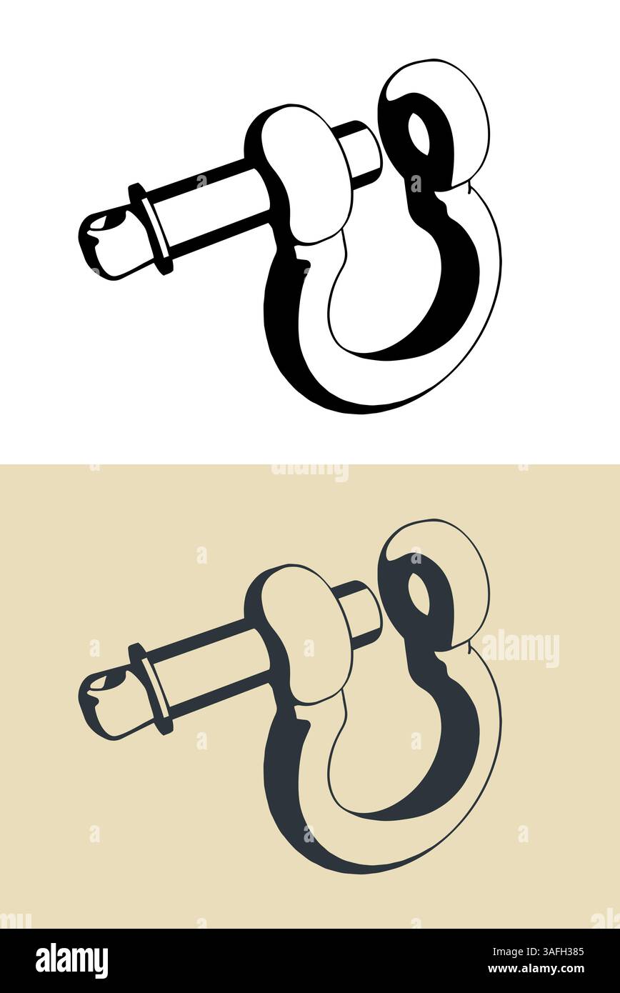 Crosby shackle stylized vector illustrations Stock Vector Image & Art ...