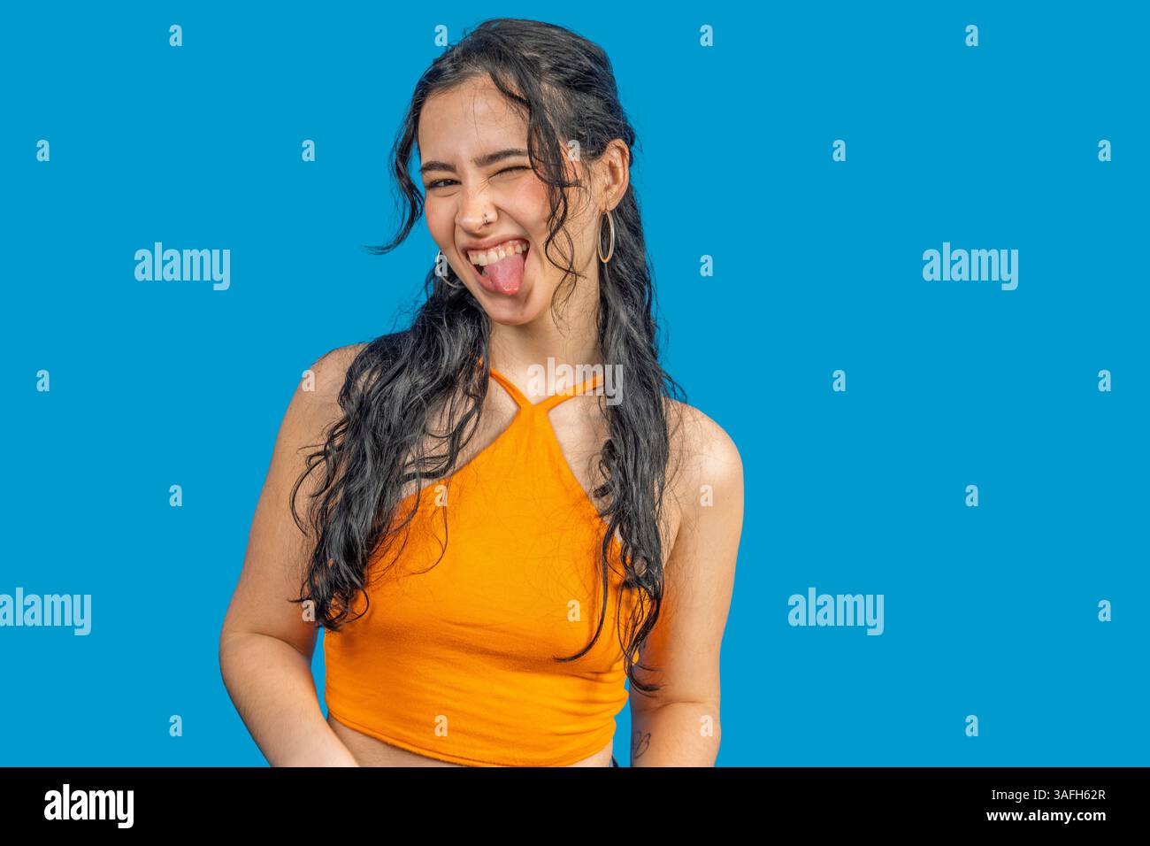 Long tongue woman hi-res stock photography and images - Alamy