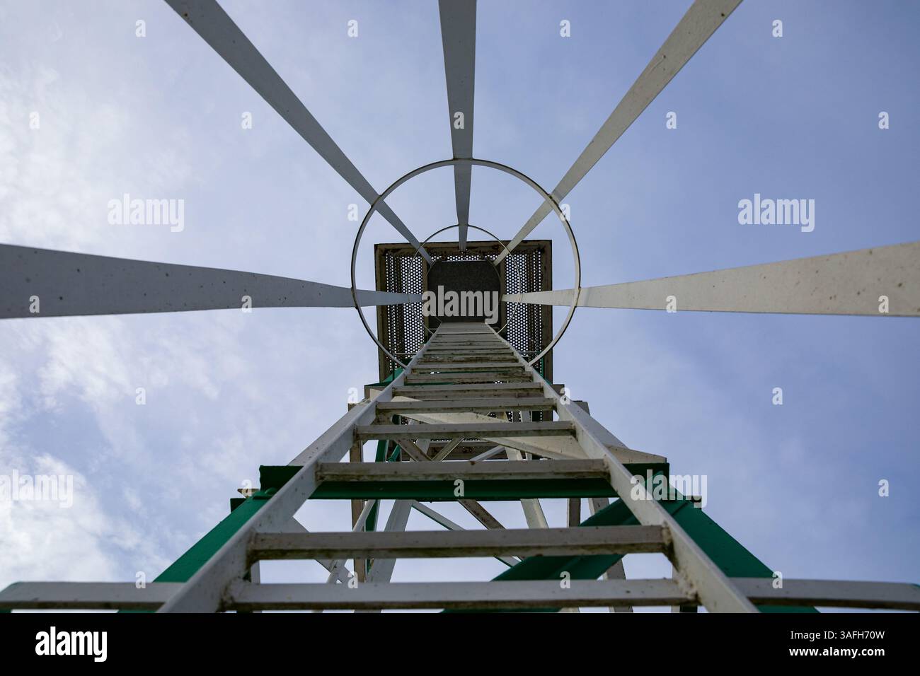 perspective of ascent: climbing toward the sky - Müritz Germany Stock ...