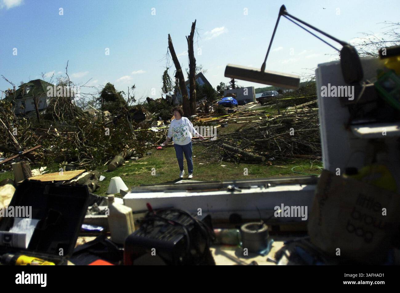 With the garage totally destroyed, and part of the house damaged ...