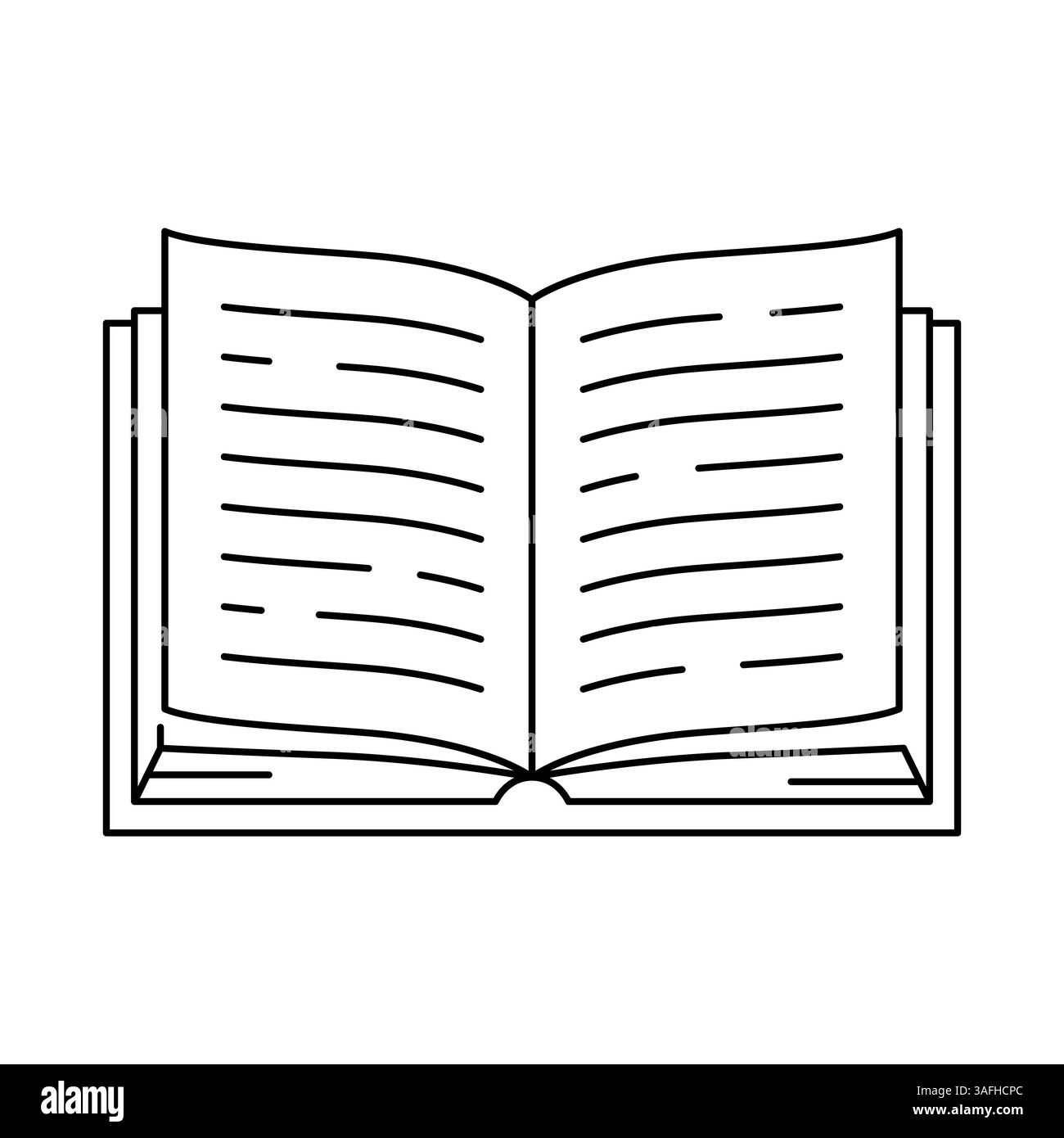 Illustrations of open book. Image for education and school Stock Vector ...