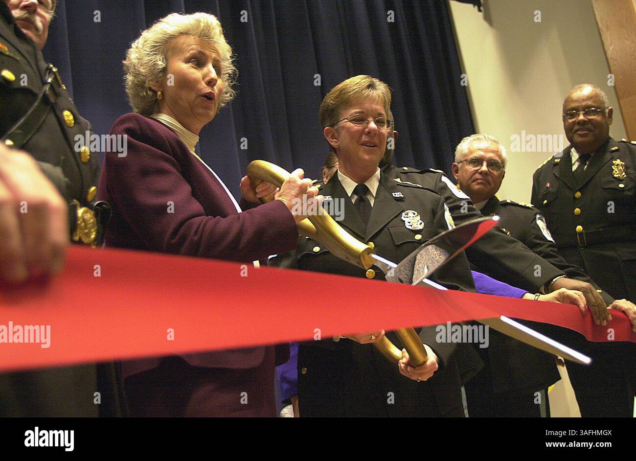 Fran P. Mainella, director of the U.S. National Park Service, left, and ...