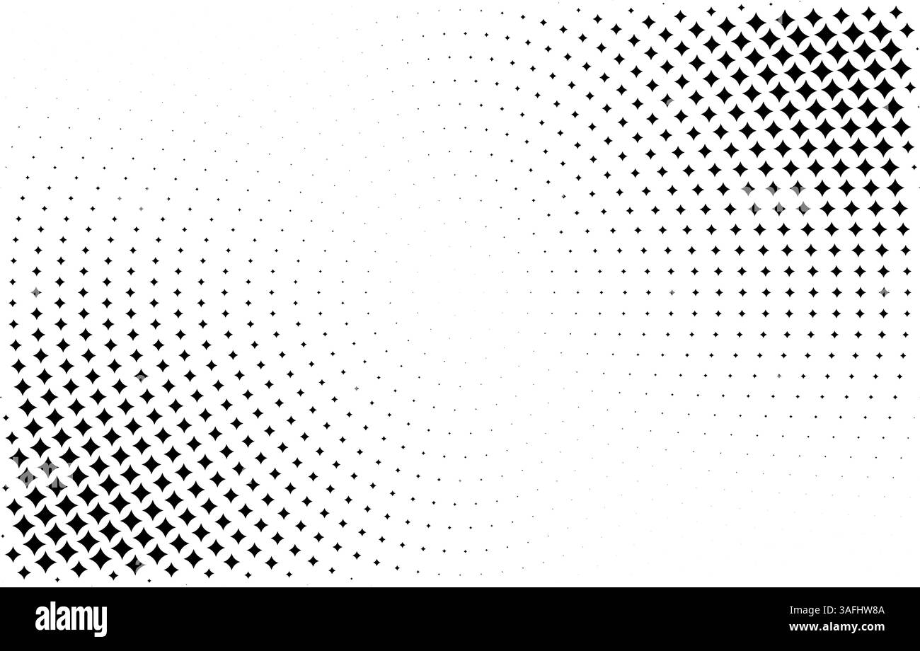 Halftone star pattern creates vibrant backdrop. Vector illustration ...