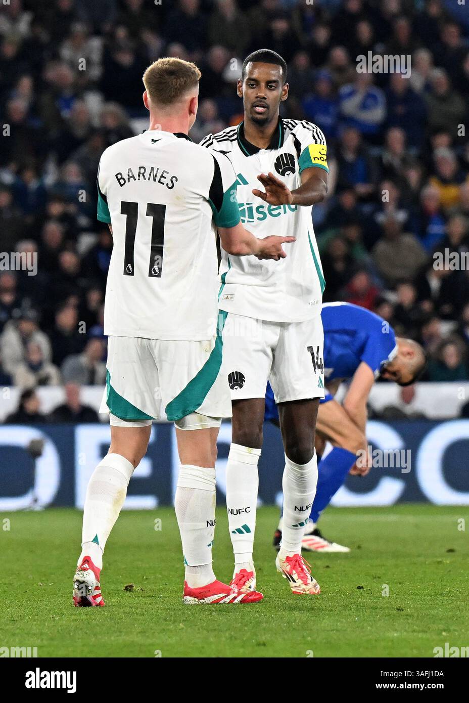 Leicester, UK. 7th Apr, 2025. Harvey Barnes of Newcastle United ...