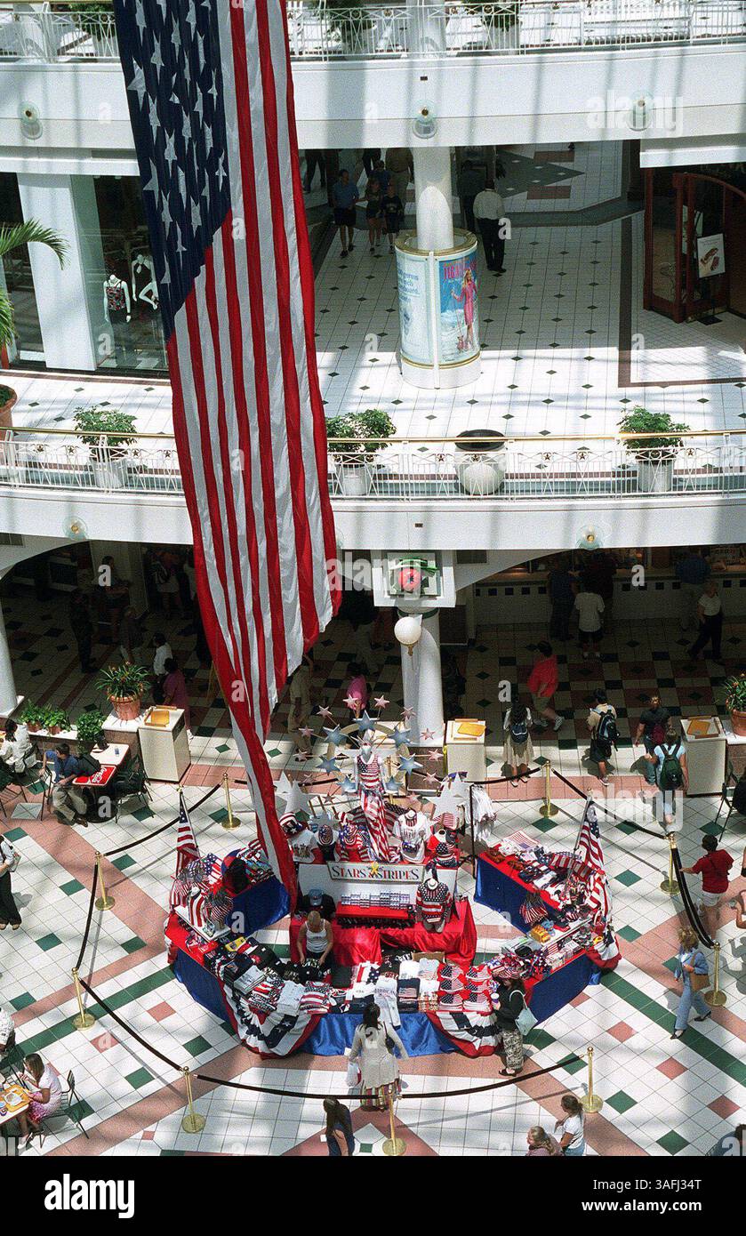 The Stars and Stripes kiosk, selling patriotic merchandise is located ...