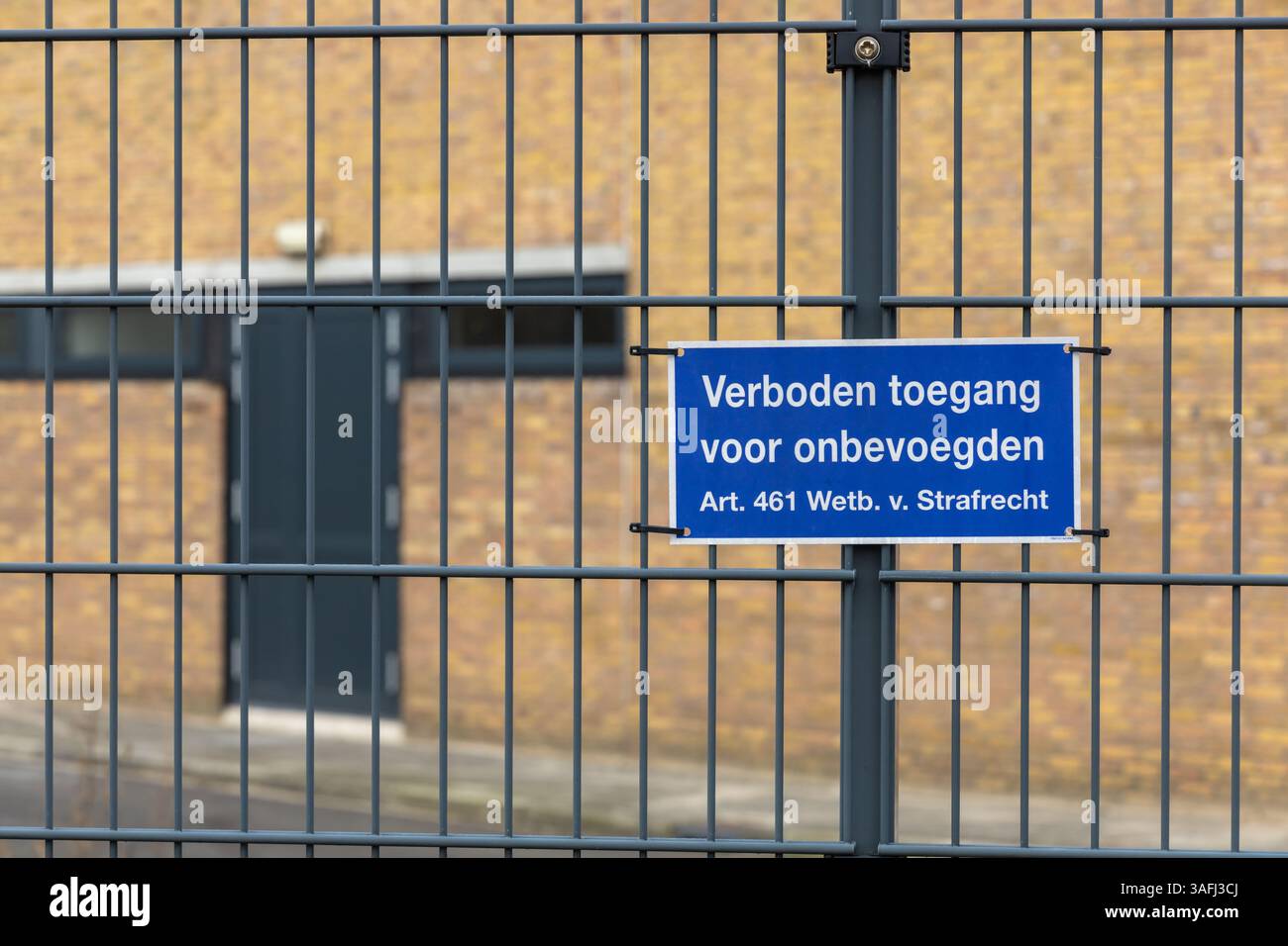 The Hague, the Netherlands. 15 February 2025. Verboden toegang voor ...