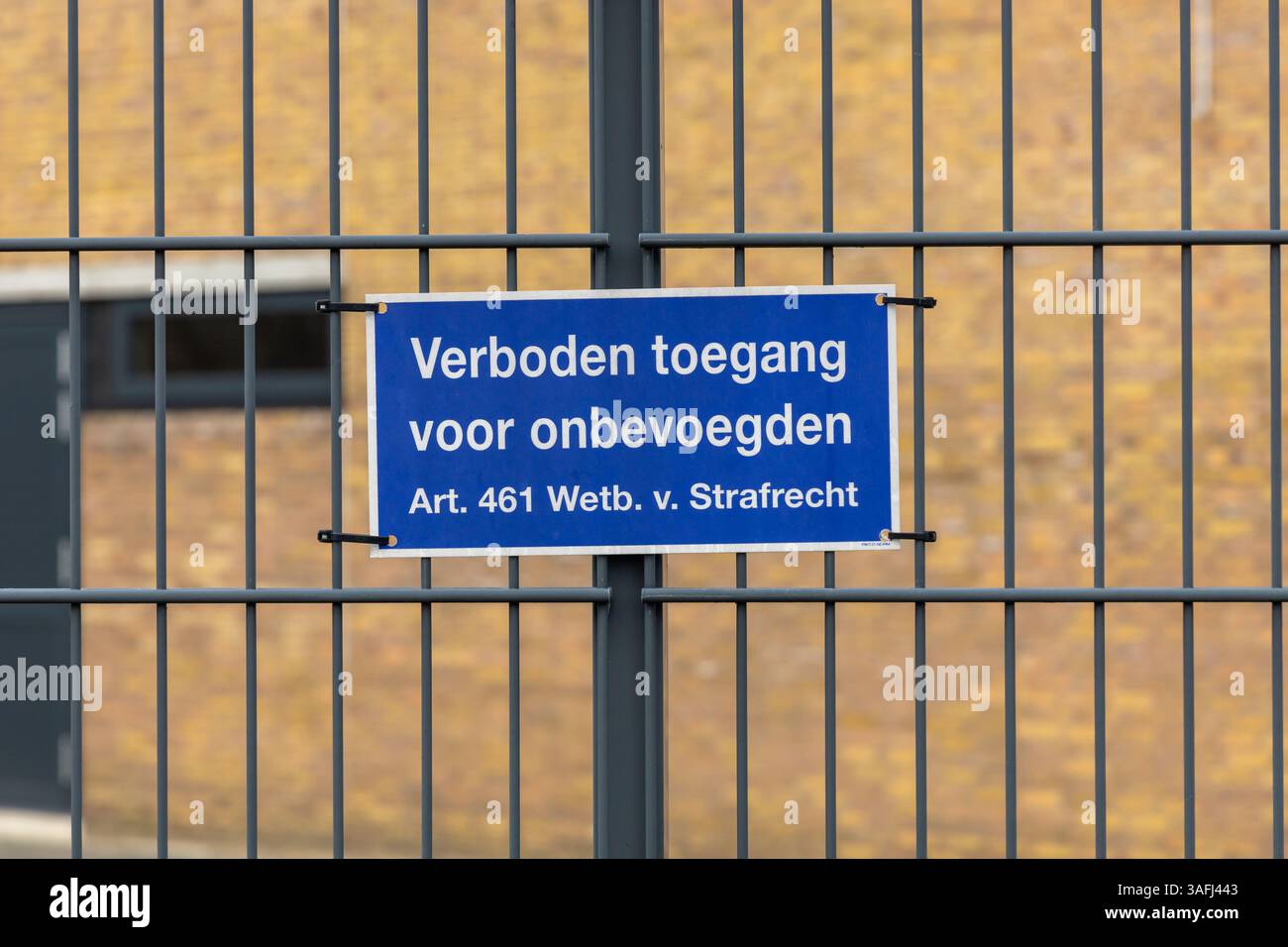 The Hague, the Netherlands. 15 February 2025. Verboden toegang voor ...