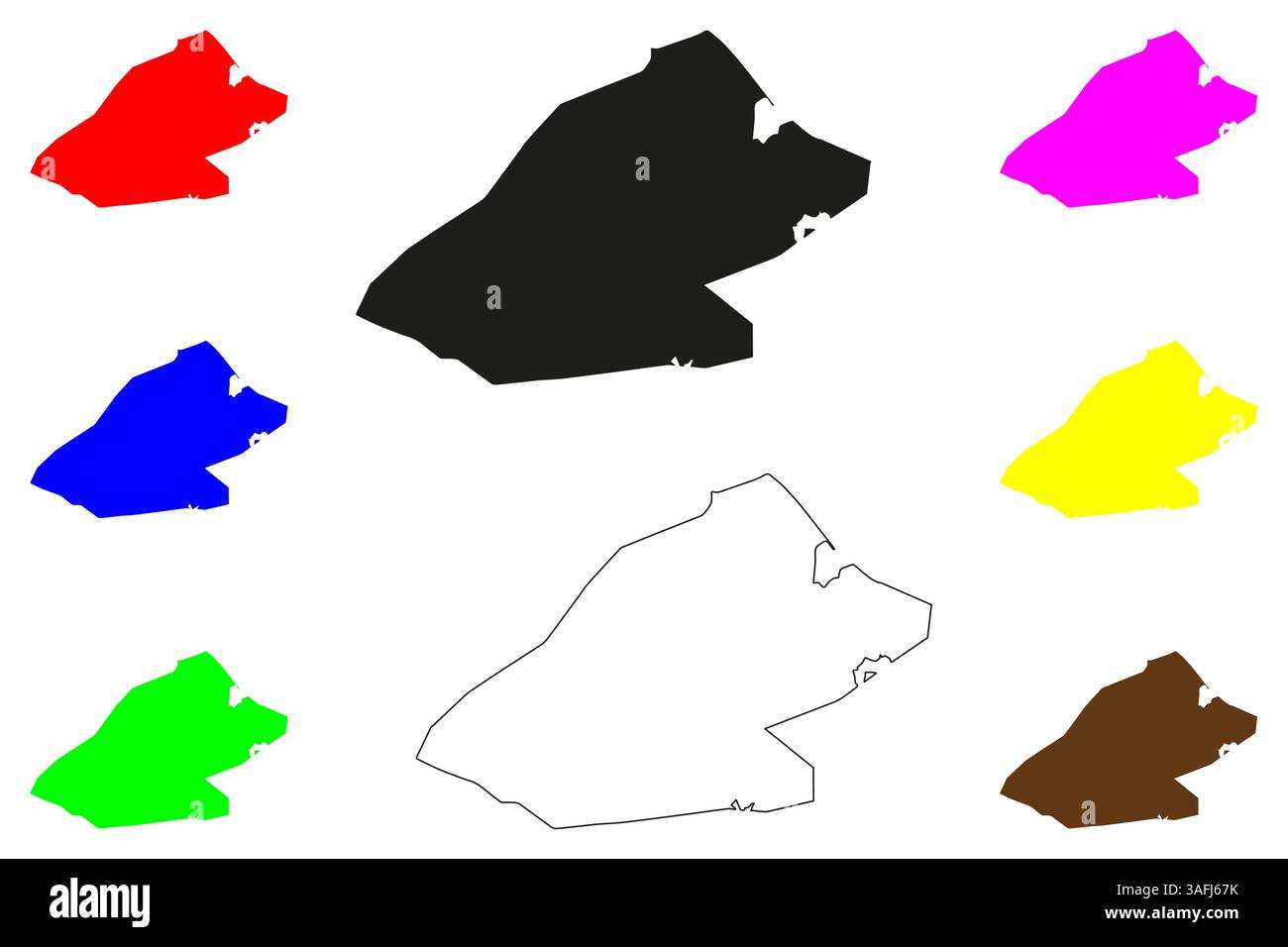 Guna city (Republic of India, State of Madhya Pradesh) map vector ...