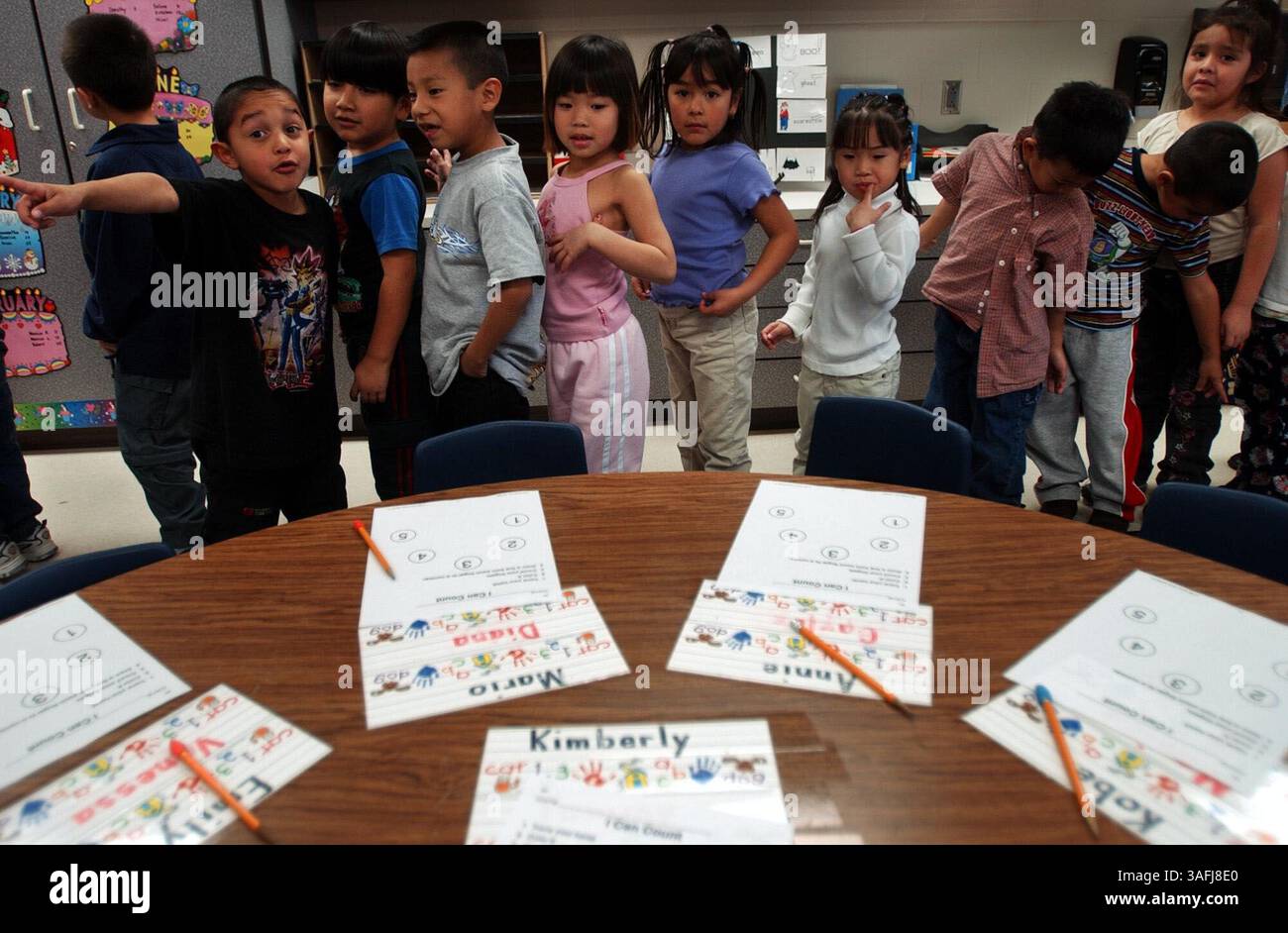 Children line up for recess hi-res stock photography and images - Alamy