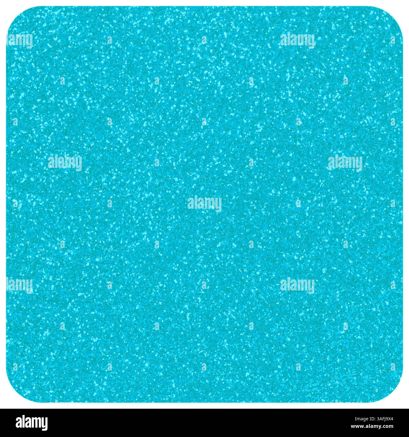 abstract design element: bright aqua color spotted rounded square tile ...