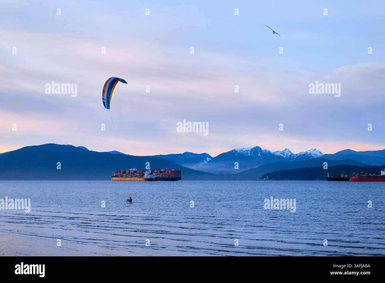 This photo "Burrard Inlet at Sunset" was taken at Jericho Beach in ...