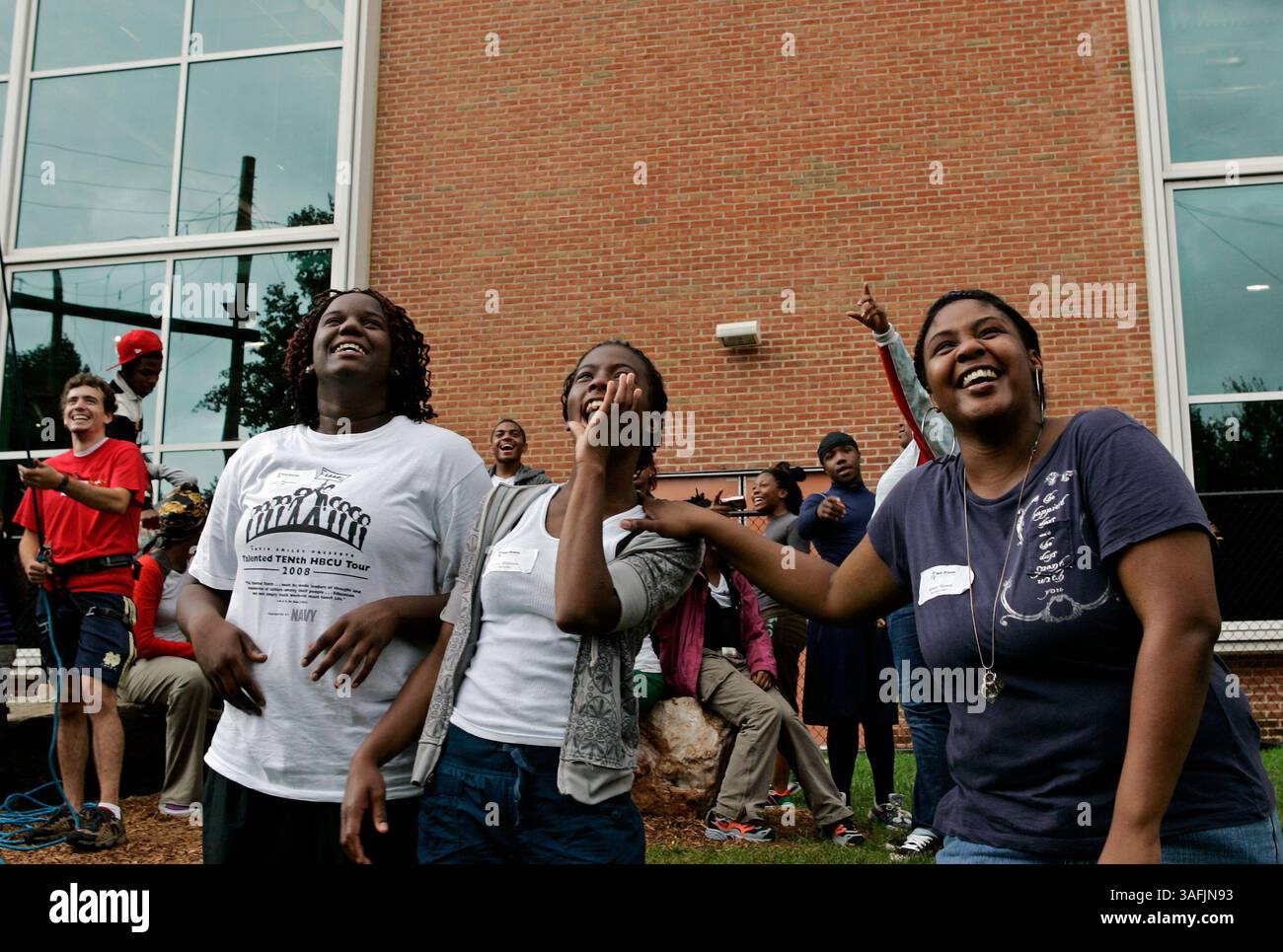 From left to right, Ashley Brandson, 17, from Spingarn Senior High ...