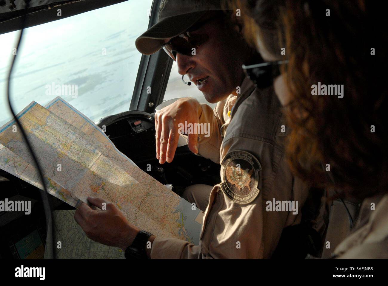 Aboard the P-3 Orion Long Range Tracker aircraft, U.S. Customs and ...