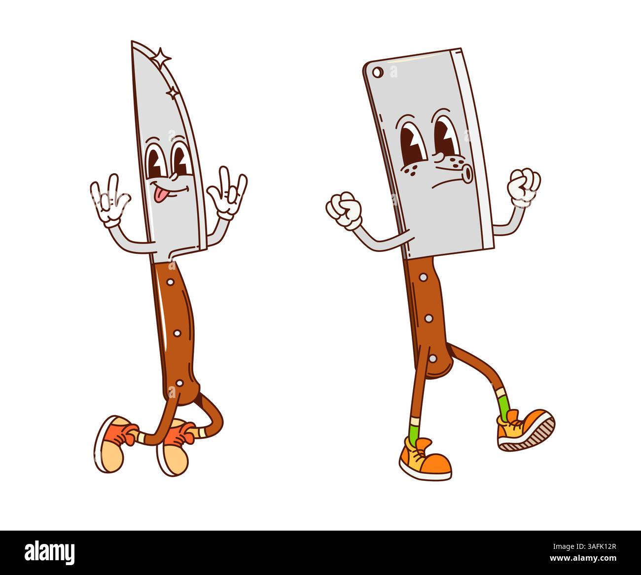 Big hand cartoon character cutting Stock Vector Images - Alamy