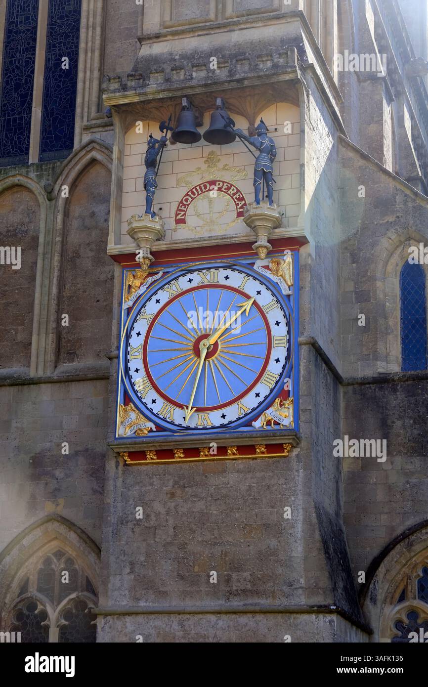 Wells cathedral clock hi-res stock photography and images - Alamy