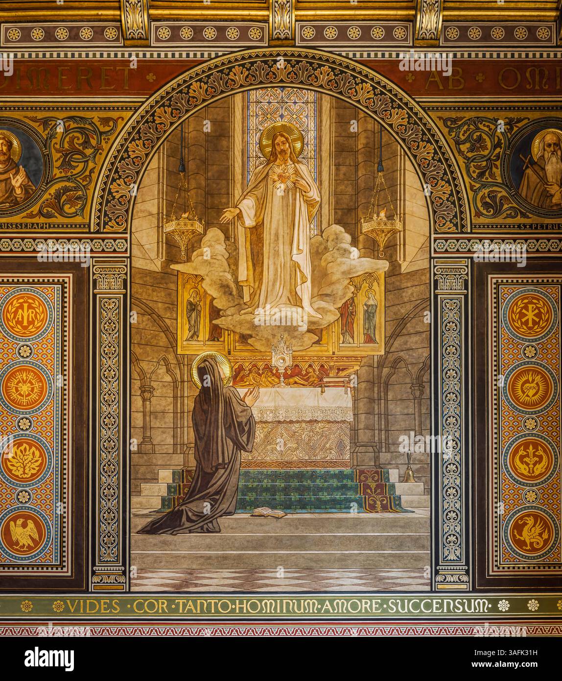 Mary kneeling in front of Jesus above the altar in the Peter and Paul's ...