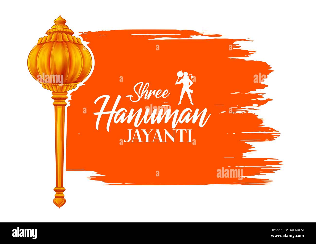 illustration of Lord Hanuman for Hanuman Jayanti Janmotsav celebration ...