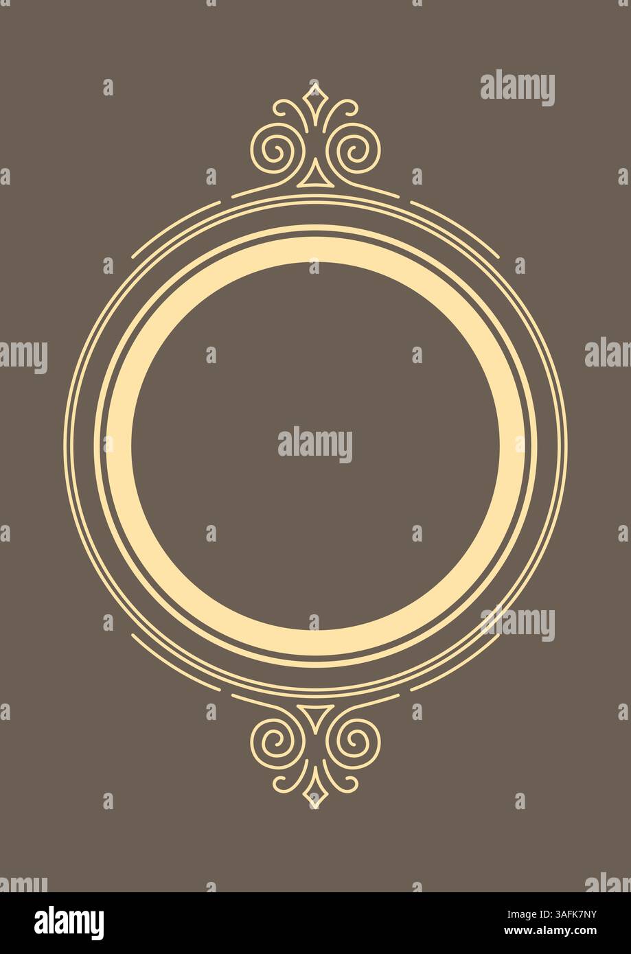 Line curl frame. Modern decorative linear background Stock Vector Image ...