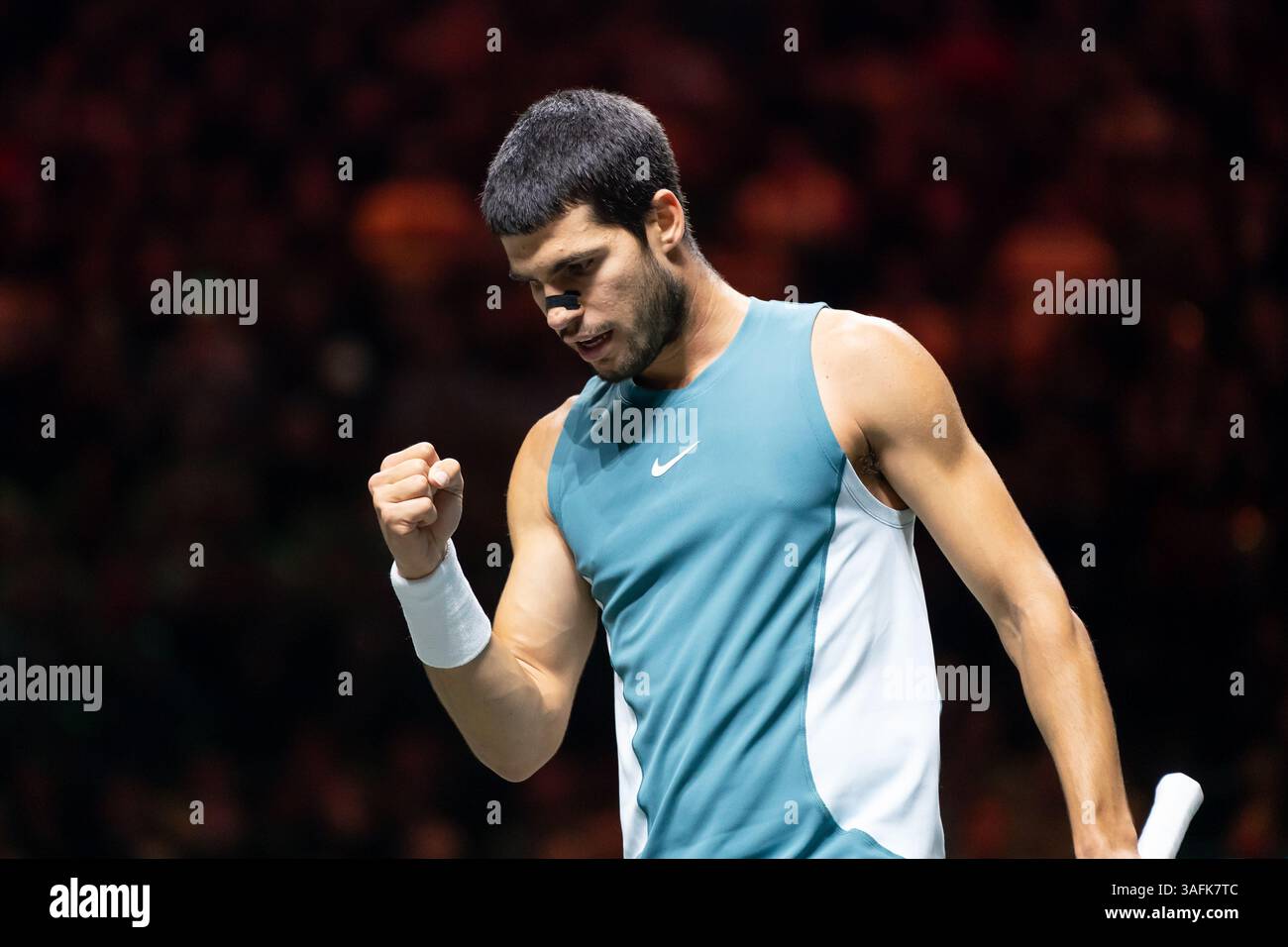 ROTTERDAM, NETHERLANDS - FEBRUARY 8: Carlos Alcaraz of Spain during the ...