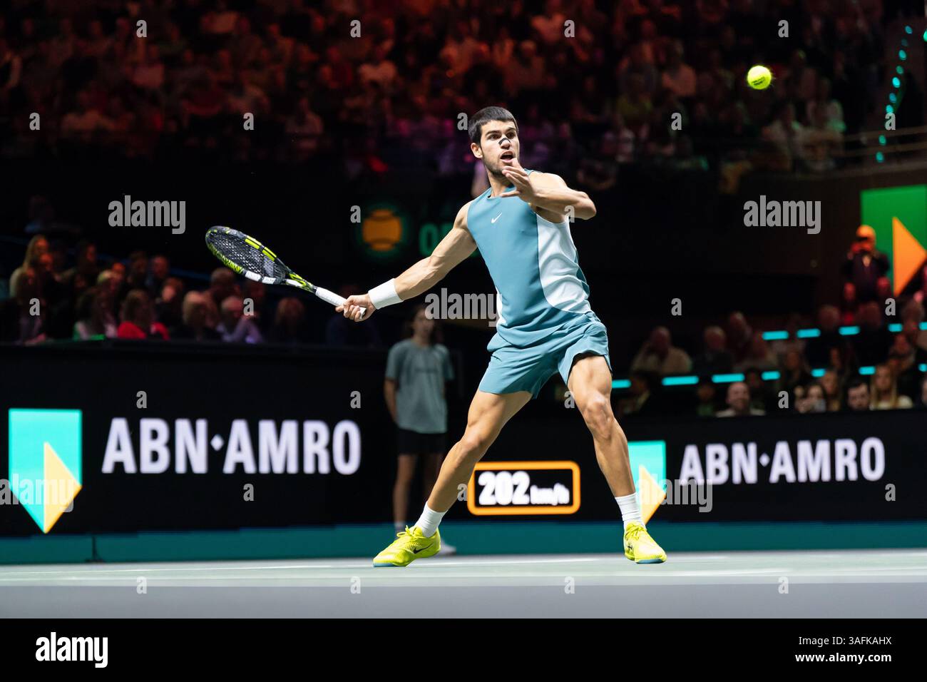 ROTTERDAM, NETHERLANDS - FEBRUARY 8: Carlos Alcaraz of Spain during the ...
