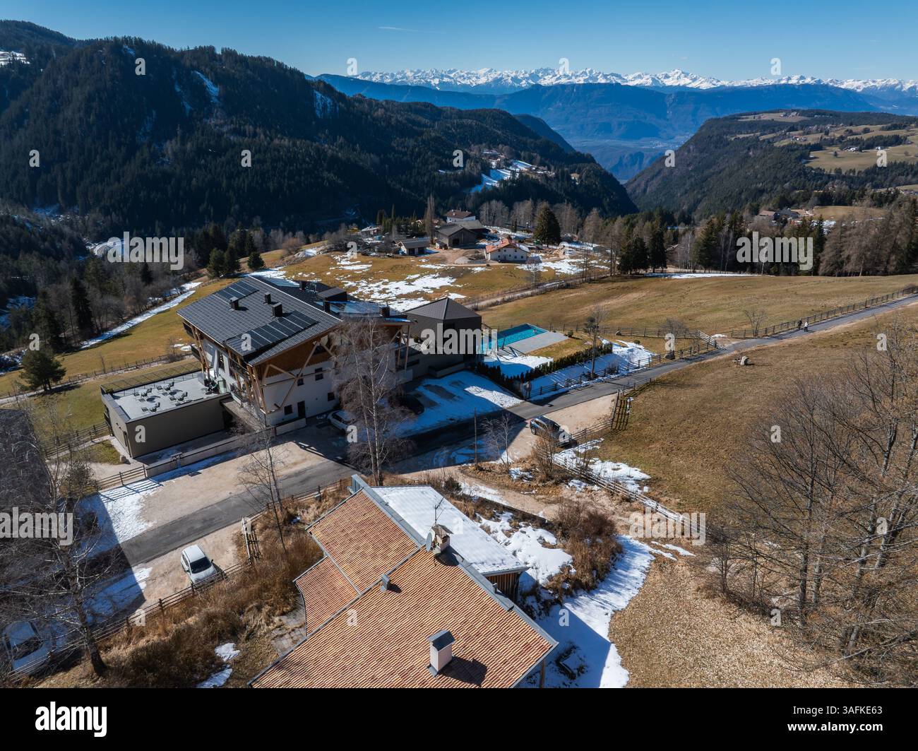 Modern Luxury Hotel with Pool in South Tyrol's Alpine Landscape Stock ...