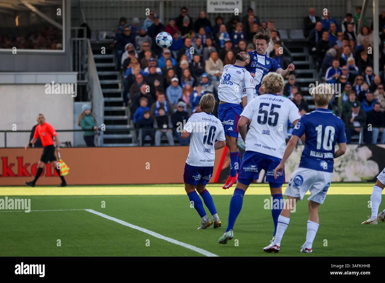 Sarpsborg, Norway, 06th April 2025. Sarpborg 08's Frederik Carstensen ...