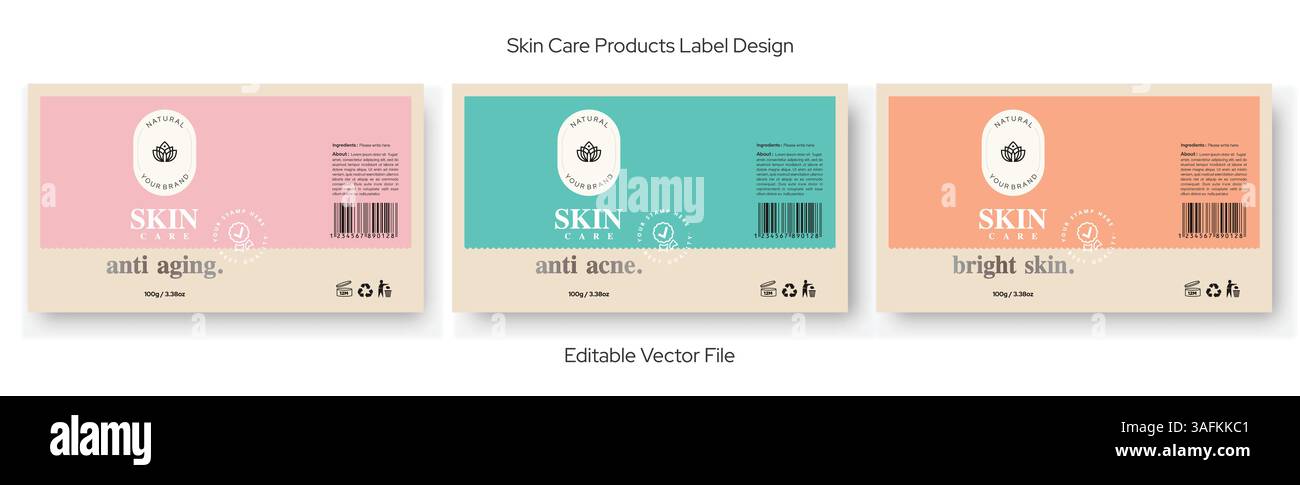 Printable skincare label hi-res stock photography and images - Alamy