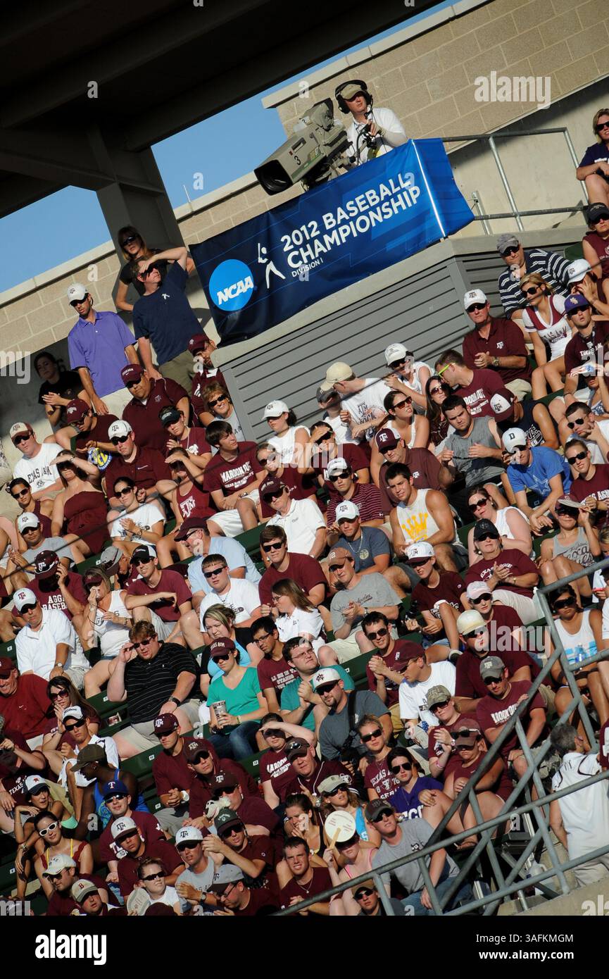 June 02,2012: Texas A&M Aggies fans watching their team play during the ...