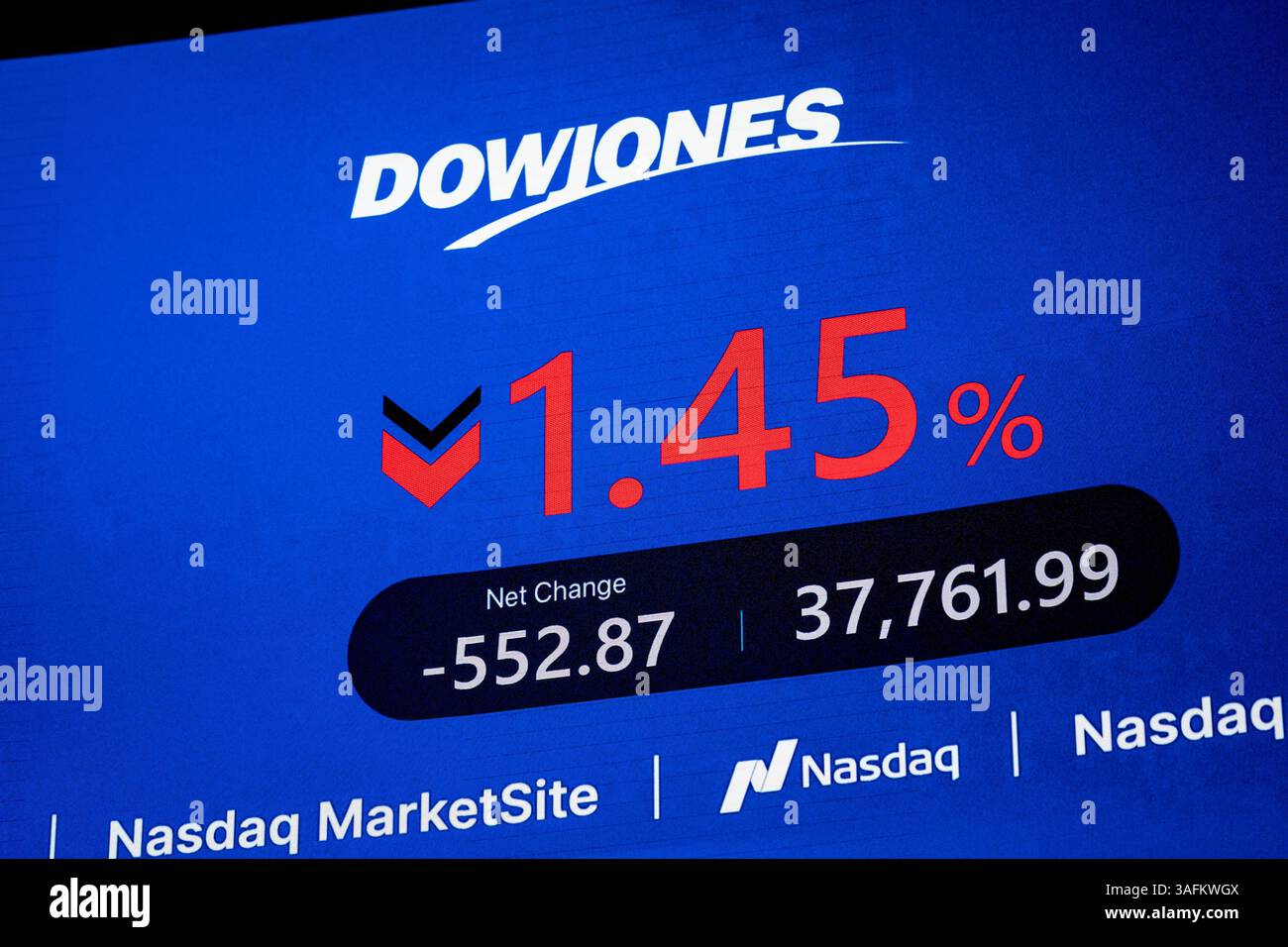 New York, United States. 07th Apr, 2025. The Dow Jones Industrial ...