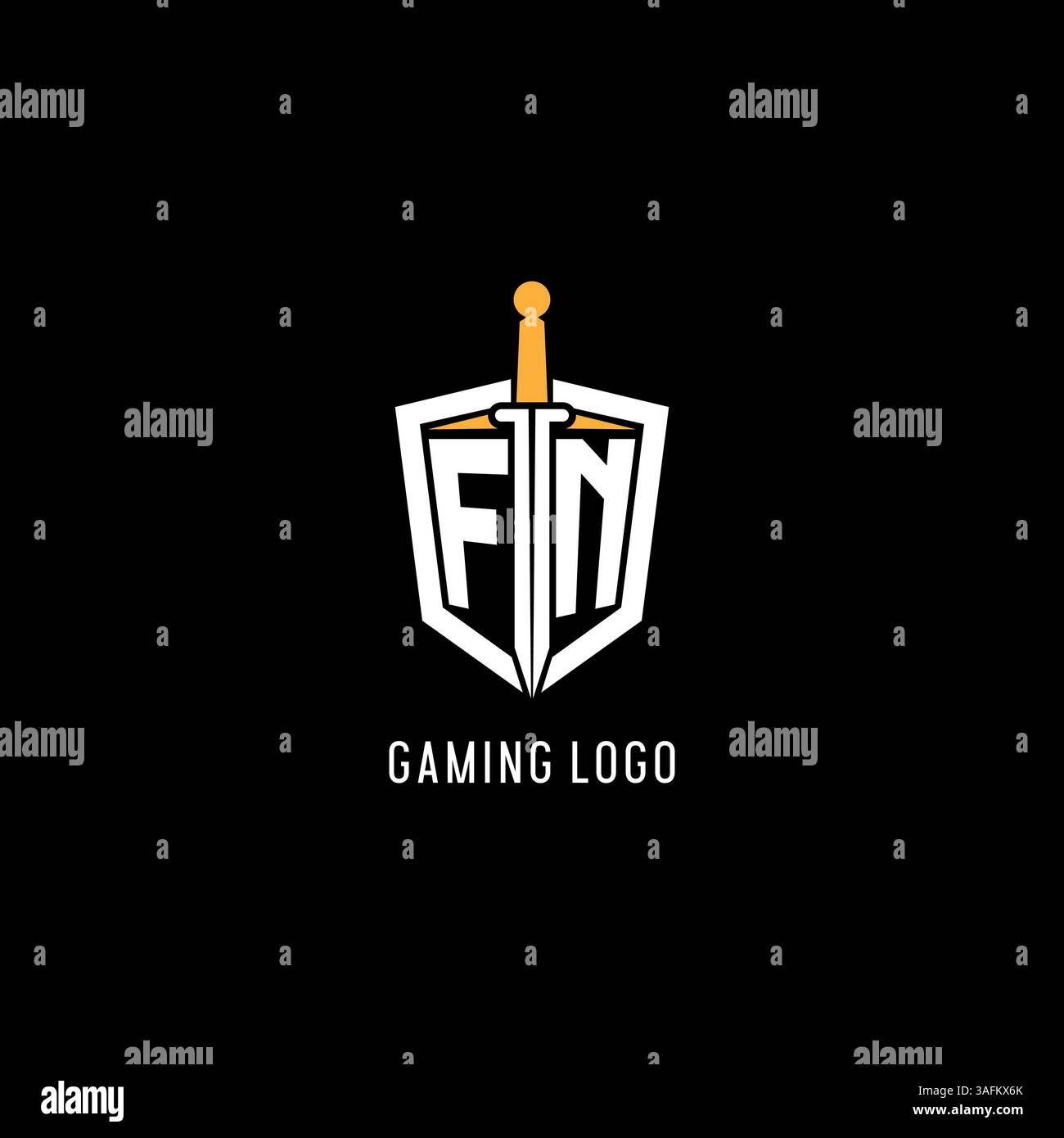 Letter FN logo with shield and sword design inspiration vector graphic ...