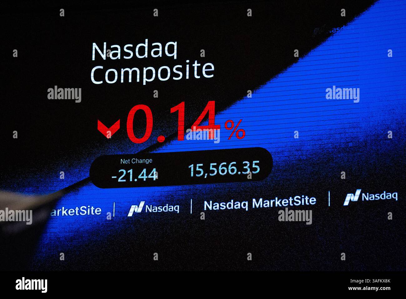 New York, United States. 07th Apr, 2025. The Nasdaq Composite stock's ...