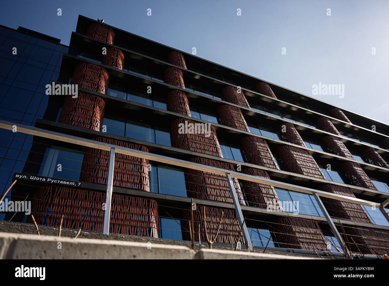 Lviv, Ukraine - April 06, 2025: Contemporary building exterior with ...