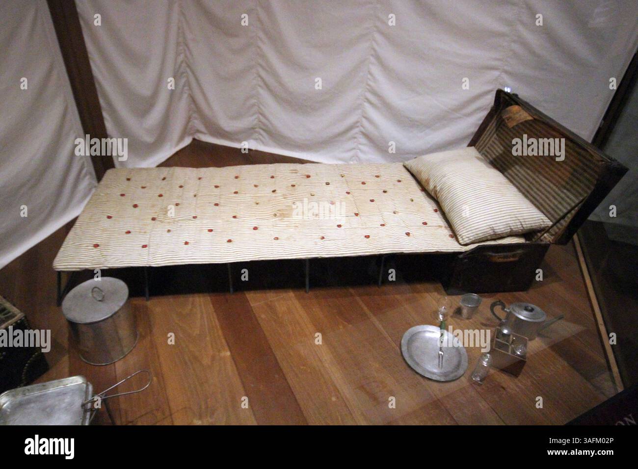 May 11, 2012 - Dearborn, Michigan, U.S - This camp bed was used by ...