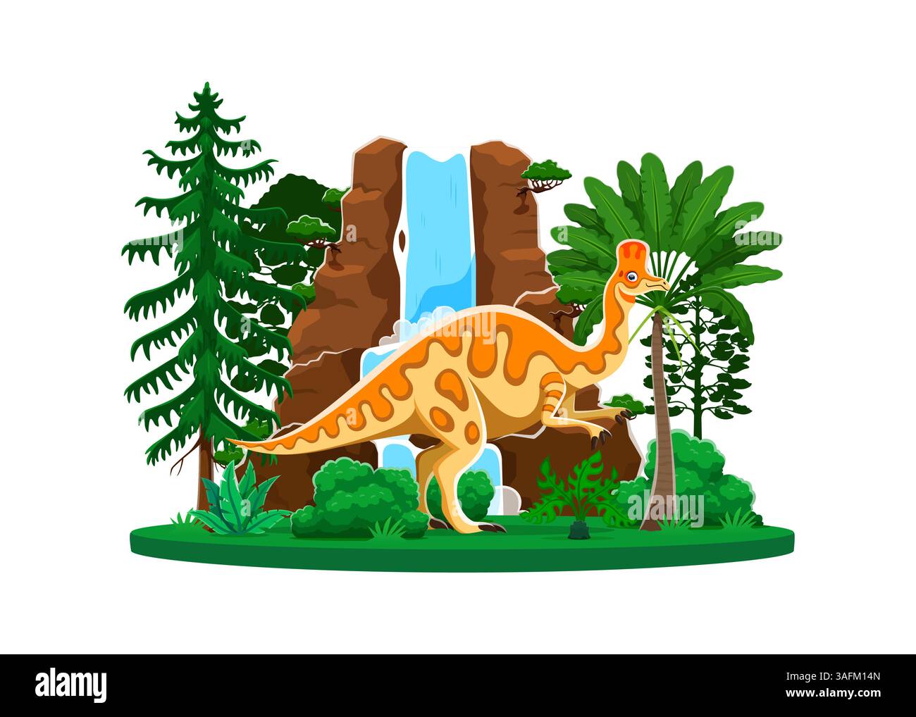Dinosaur or prehistoric lizard Corythosaurus and Jurassic dino animal ...