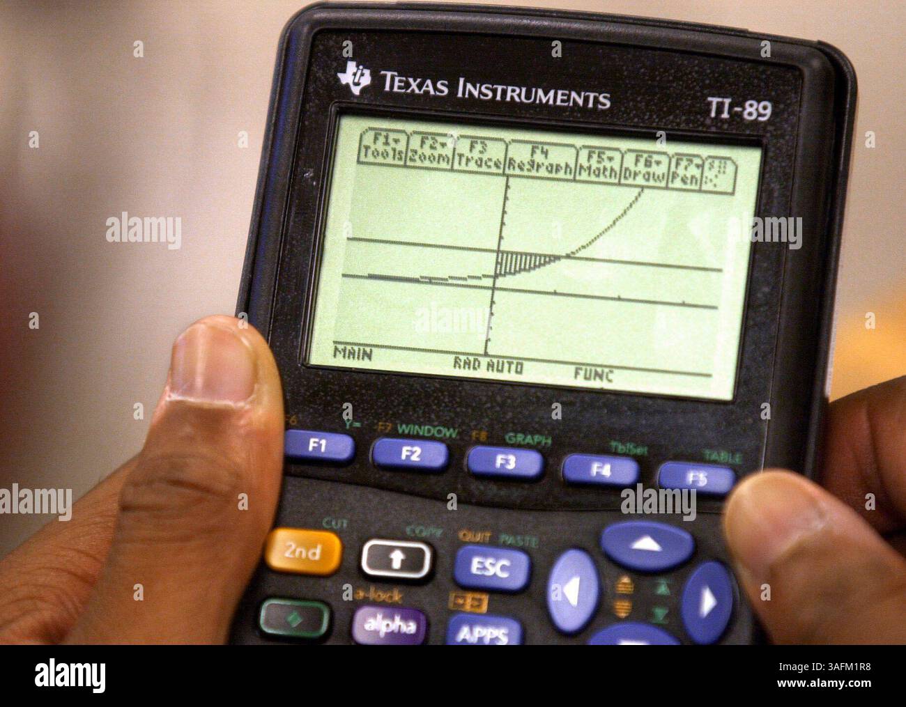 3) Bobby Graham (cq / 17 yrs.old) plots a curve on a graph for a ...