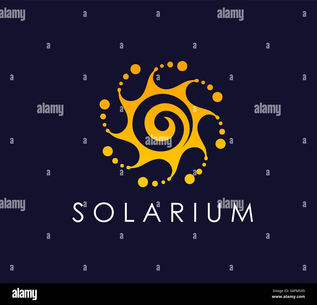 Solarium tan icon or summer beach sun symbol for tanning SPA salon ...