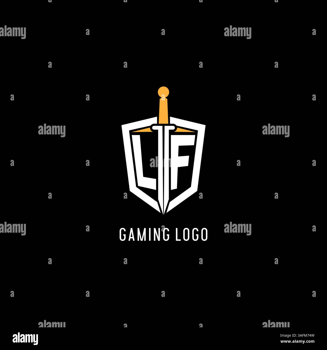 Letter LF logo with shield and sword design inspiration vector graphic ...