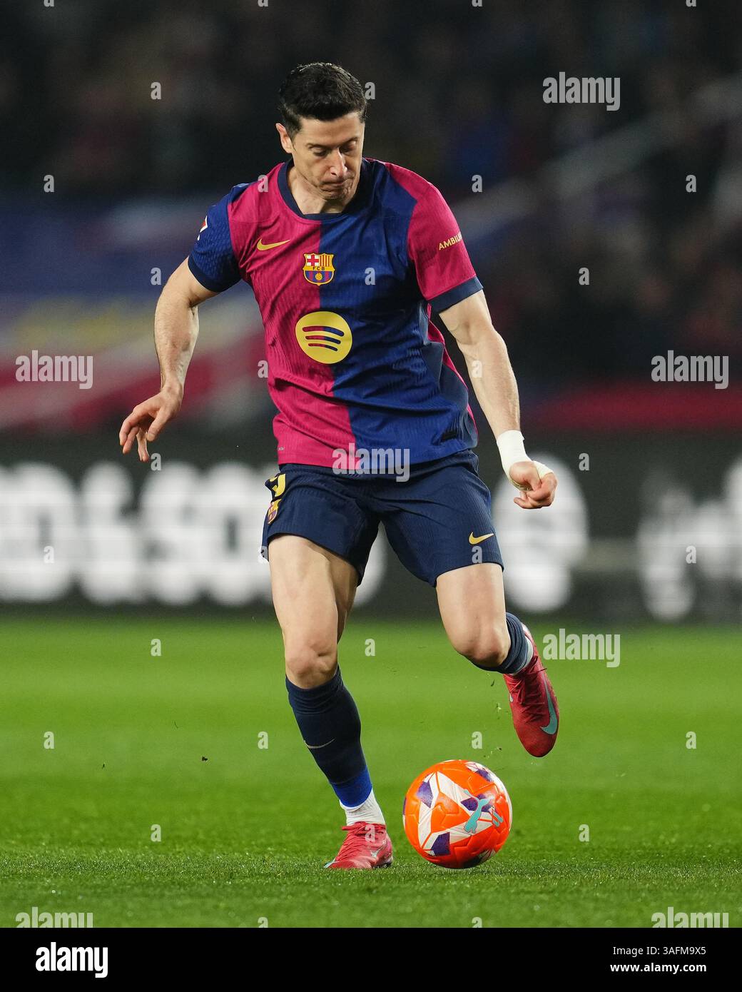 Robert Lewandowski of FC Barcelona during the La Liga EA Sports match ...