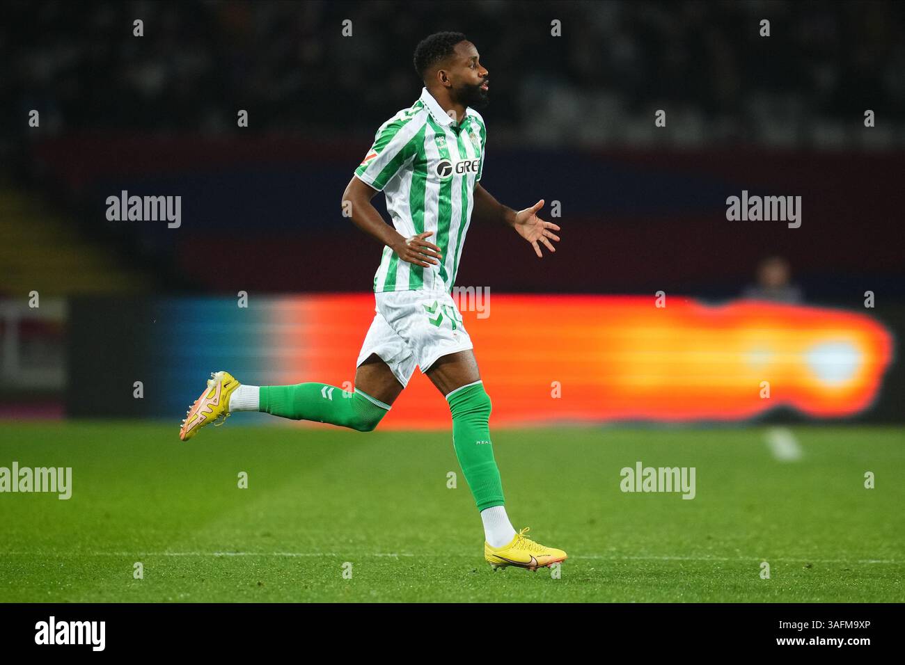 Cedric Bakambu of Real Betis during the La Liga EA Sports match between ...