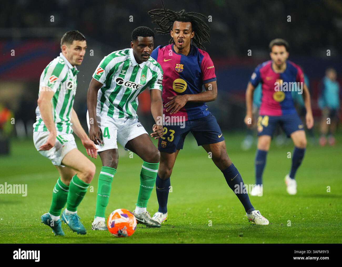 during the La Liga EA Sports match between FC Barcelona and Real Betis ...