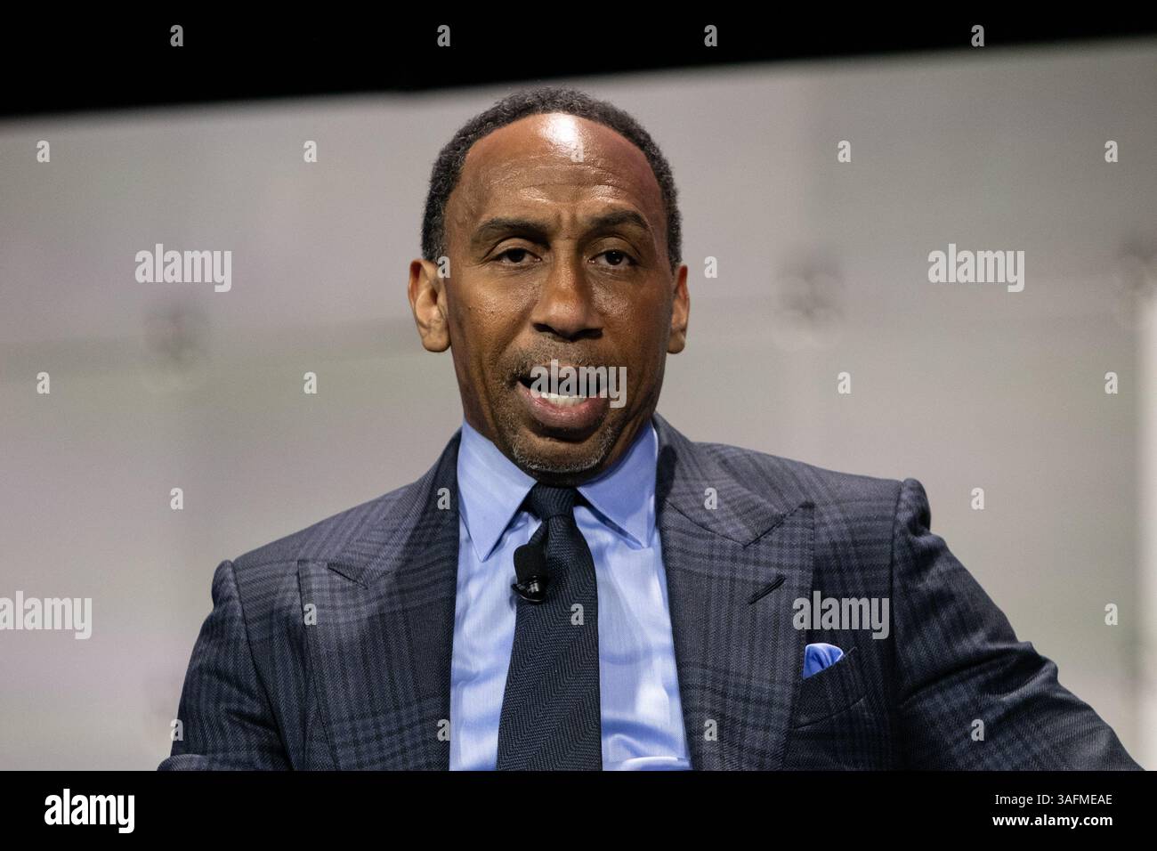 LAS VEGAS, Nevada - Stephen A. Smith speaking at NAB Welcome Session at ...
