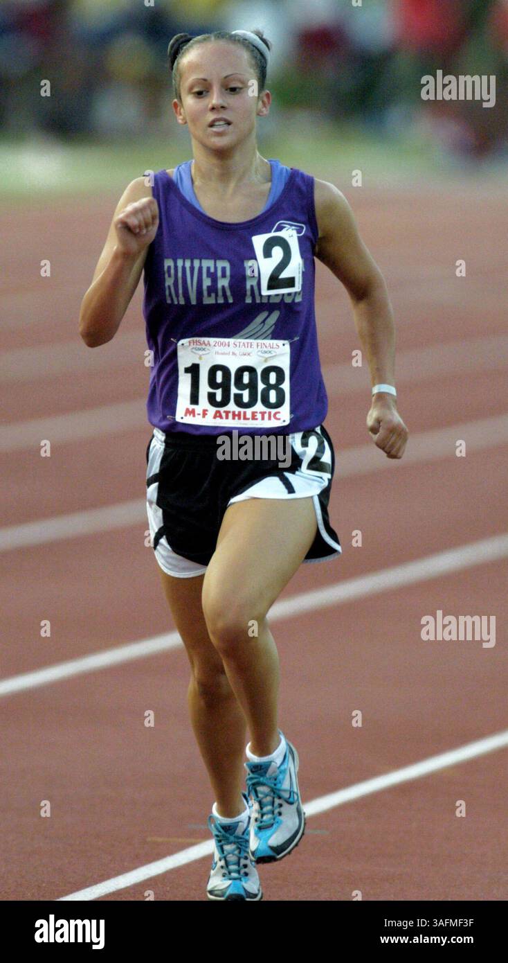 Danielle Coyle of River Ridge High School competes in the 1600 meter ...
