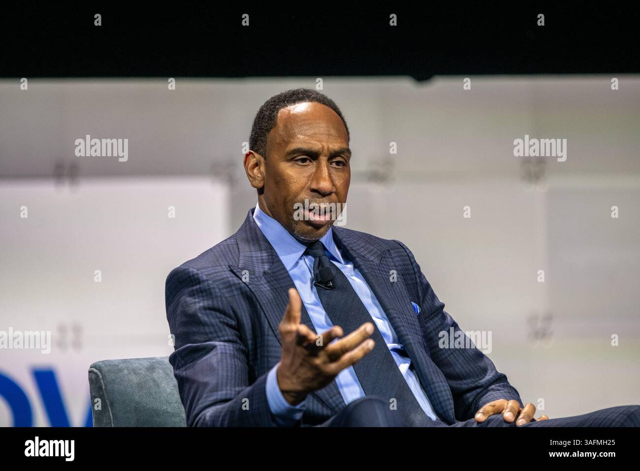 LAS VEGAS, Nevada - Stephen A. Smith speaking at NAB Welcome Session at ...