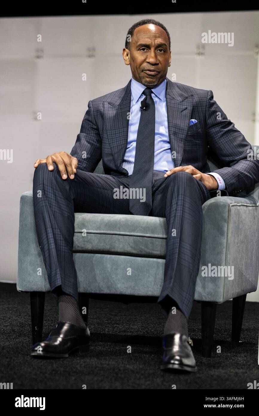 LAS VEGAS, Nevada - Stephen A. Smith speaking at NAB Welcome Session at ...