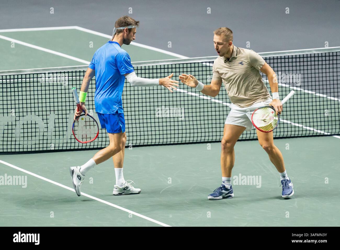 ROTTERDAM, NETHERLANDS - FEBRUARY 9: Jan Zielinski (POL), Sander Gille ...