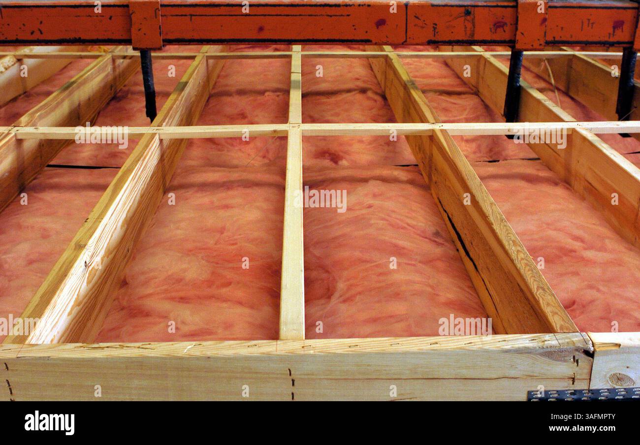 2X8's on 16 inch centers make up the floor joists of a mobile home ...