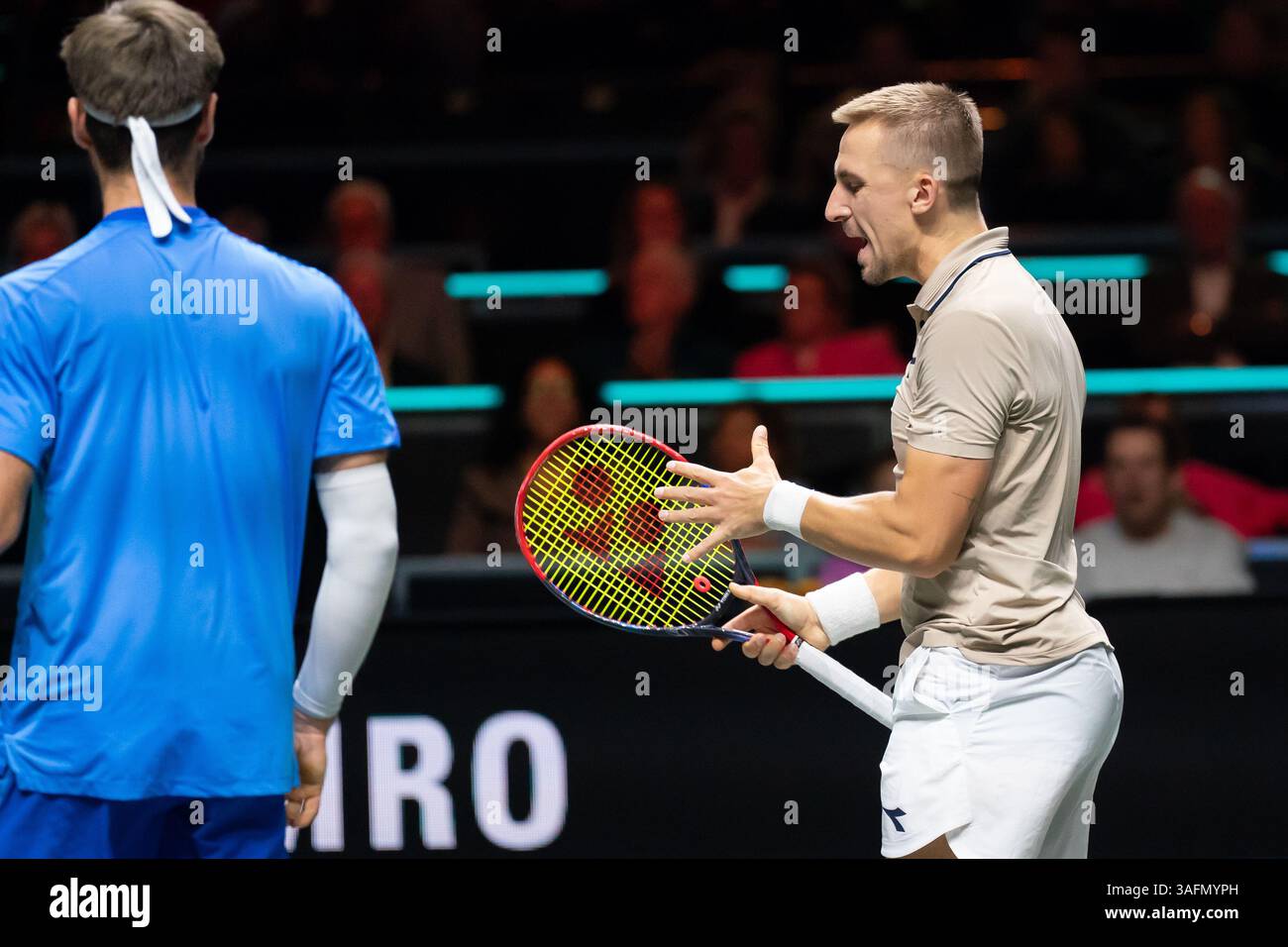 ROTTERDAM, NETHERLANDS - FEBRUARY 9: Jan Zielinski (POL), Sander Gille ...