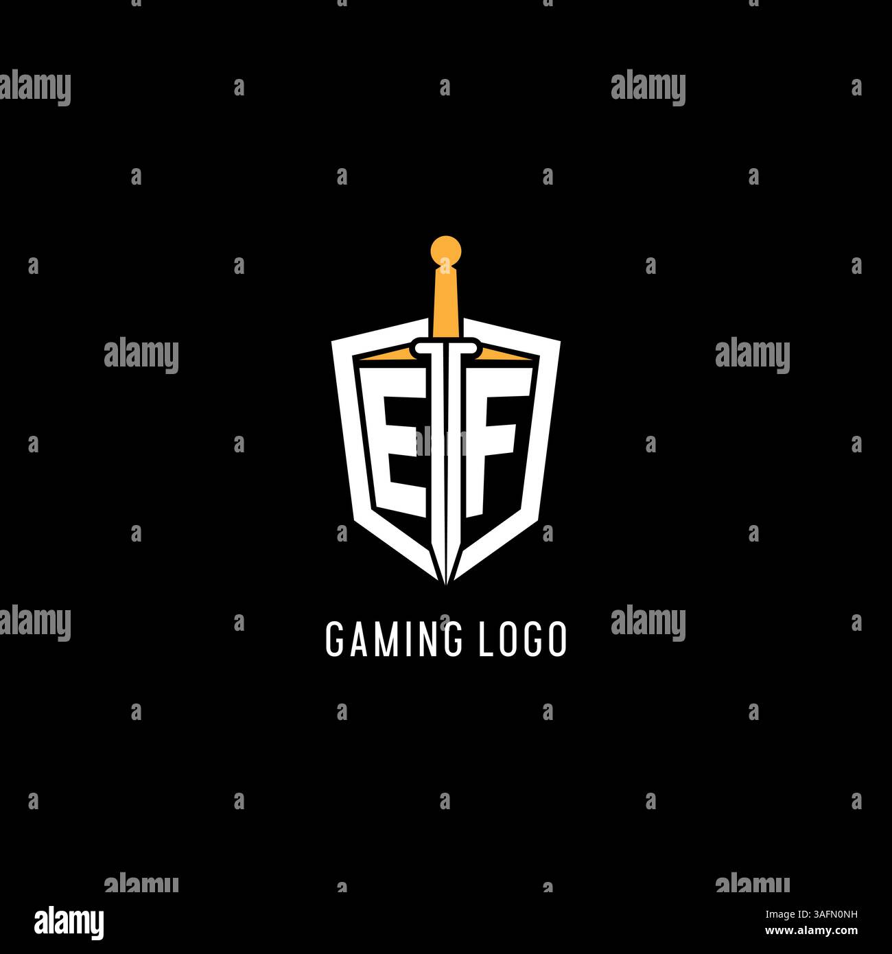 Letter EF logo with shield and sword design inspiration vector graphic ...