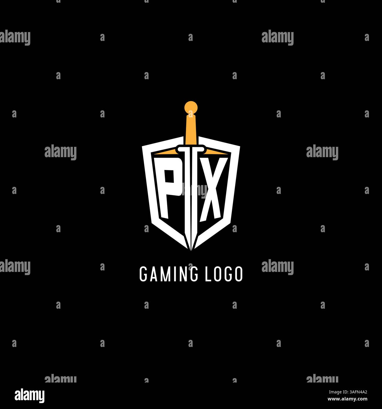 Letter PX logo with shield and sword design inspiration vector graphic ...